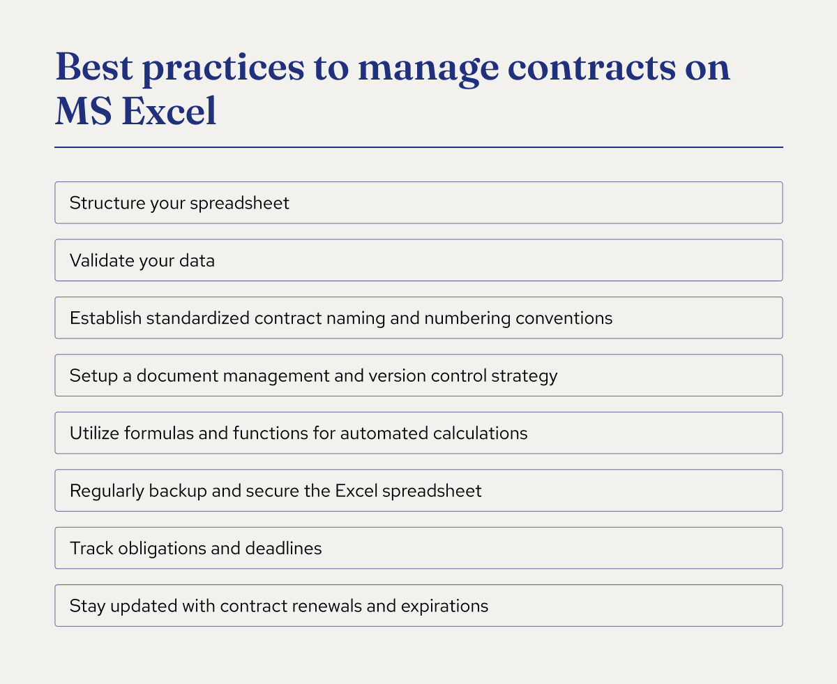 Contract Management With Excel [+ Free Template]